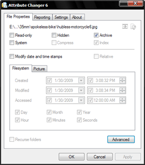 Attribute Changer – Change file and folder attributes